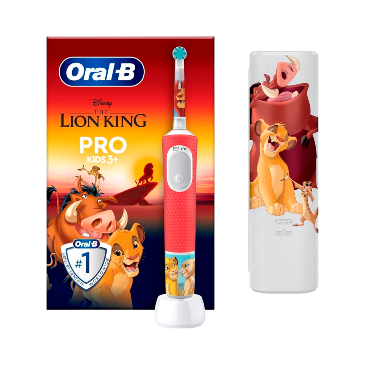 Schiphol | Oral-B Pro Disney Lion King Kinder Tandenborstel - Rood/Grijs